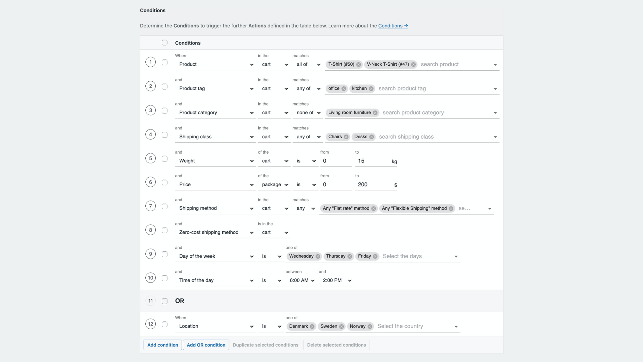 Conditional Shipping Methods WooCommerce - Octolize