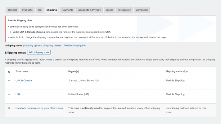 WooCommerce Table Rate Shipping - Flexible Shipping PRO