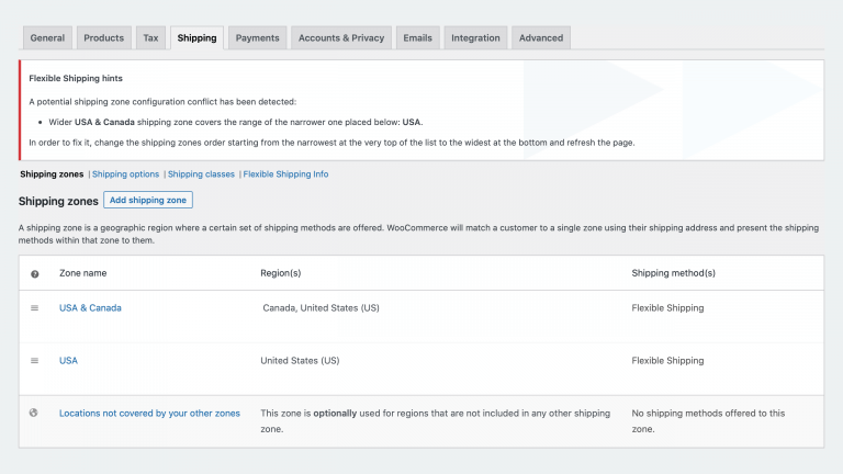 WooCommerce Table Rate Shipping - Flexible Shipping PRO