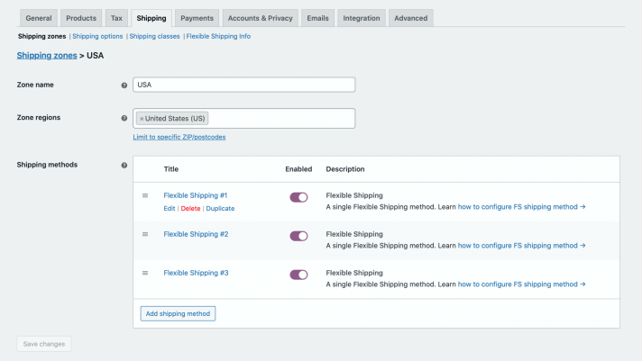 WooCommerce Table Rate Shipping - Flexible Shipping PRO