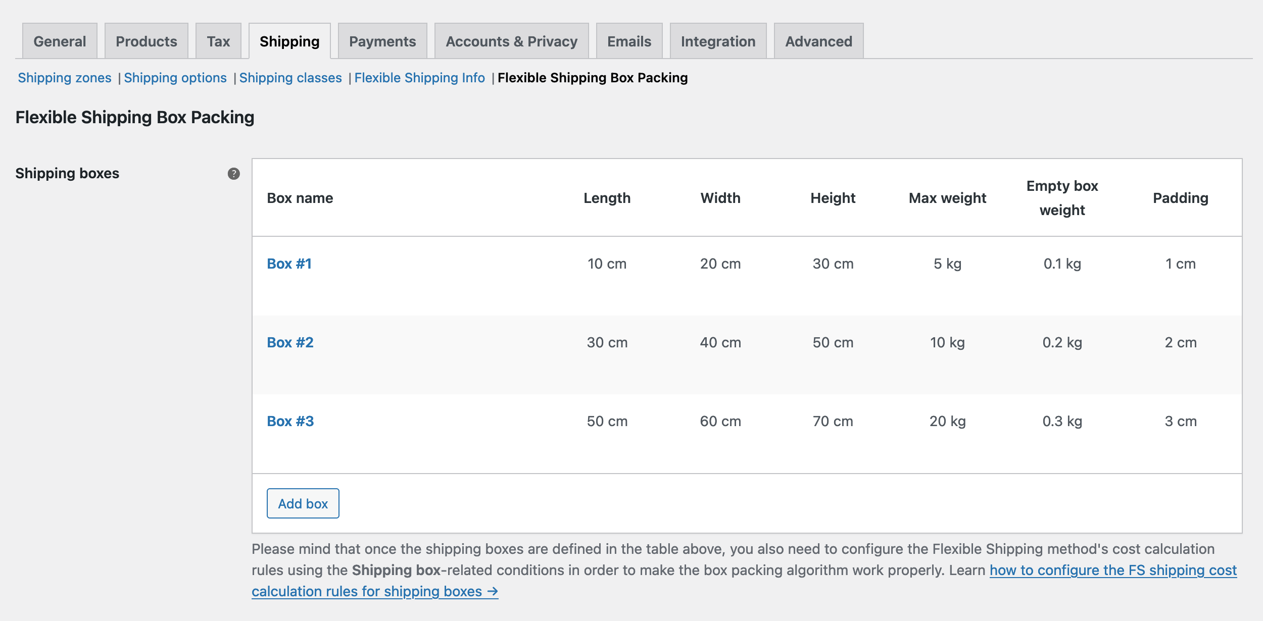 How To Set Woocommerce Shipping Rates Based On Boxes