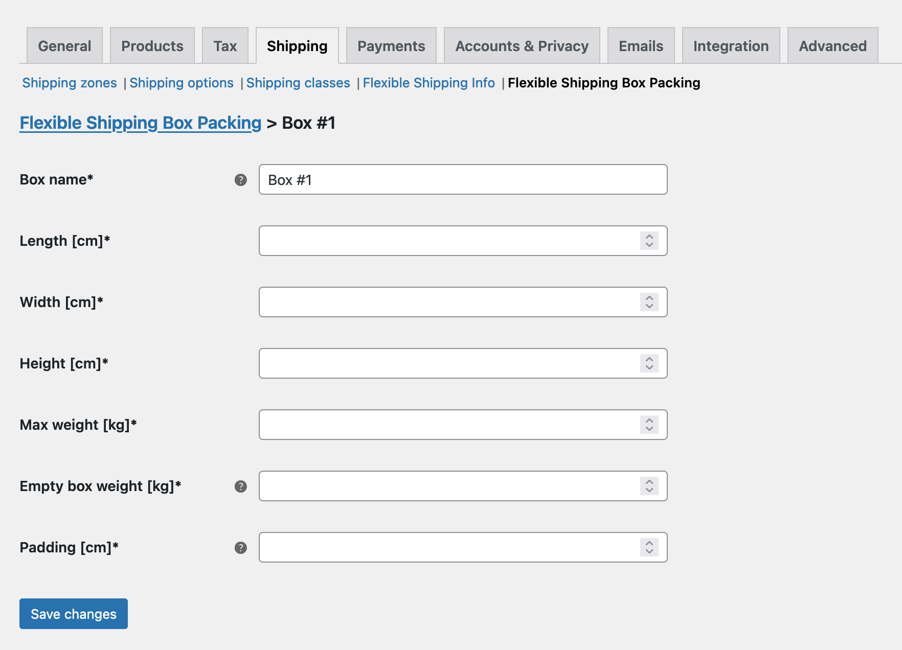 How to set WooCommerce Shipping Rates Based on Boxes