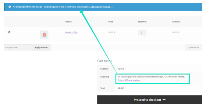 WooCommerce no shipping options were found error - fix&go!