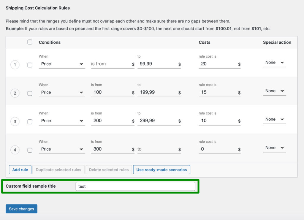 Flexible Shipping - Advanced options and customization