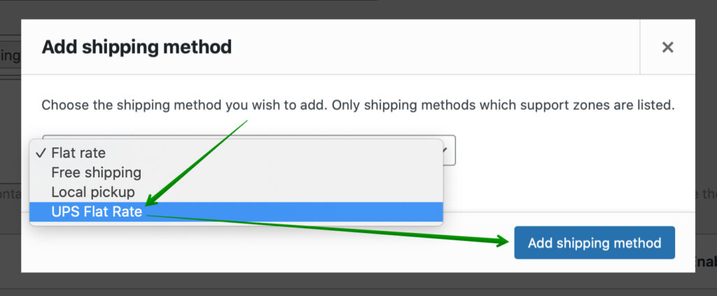 UPS Labels - Adding the UPS Flat Rate shipping method