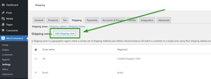 Woocommerce Shipping Based On Zip Codepostcodepostal Code