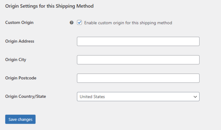 Multiple UPS Custom Origins for WooCommerce Shipping Zones