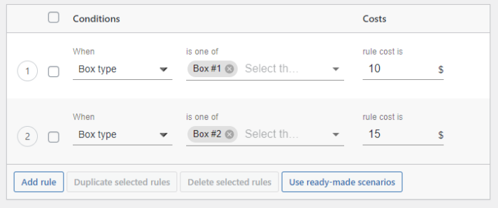 How to set WooCommerce Shipping Rates Based on Boxes