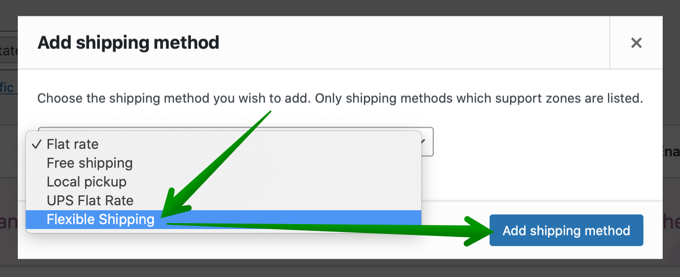 Add UPS Labels with Flexible Shipping method