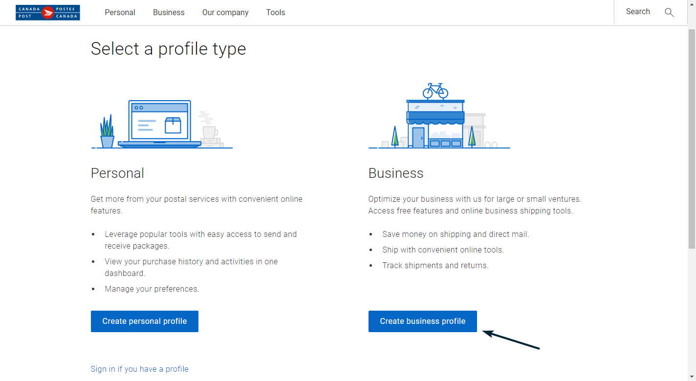 Canada Post - How to create an account?