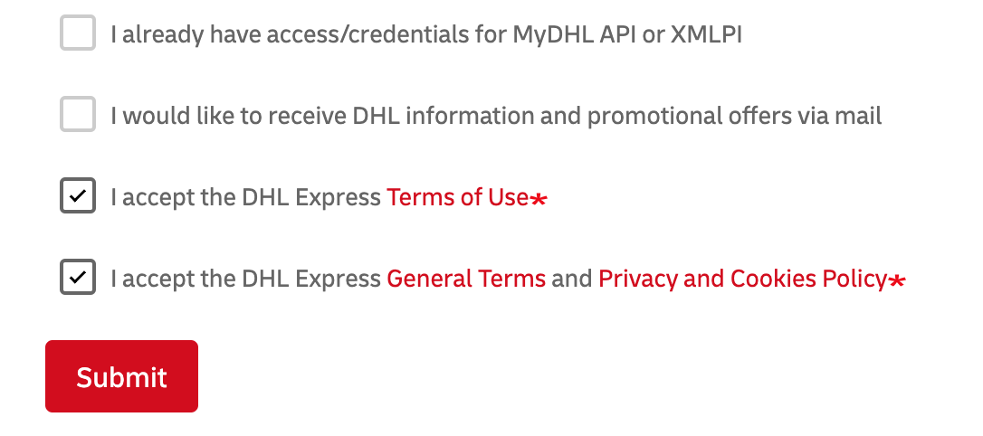 DHL Express – How to get the DHL REST API Key and API Secret?