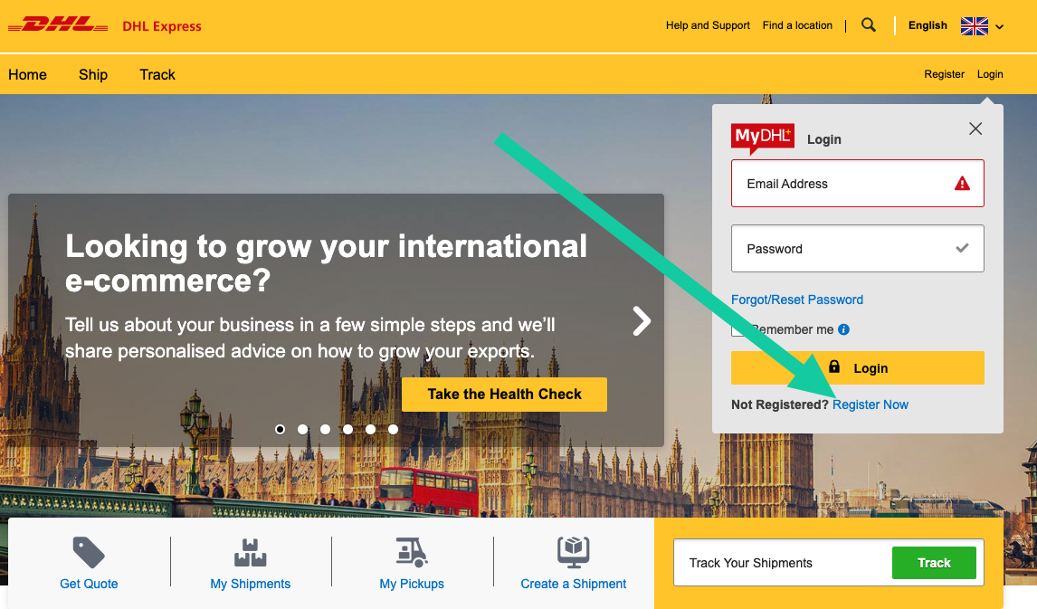 DHL Express – How to register an account?
