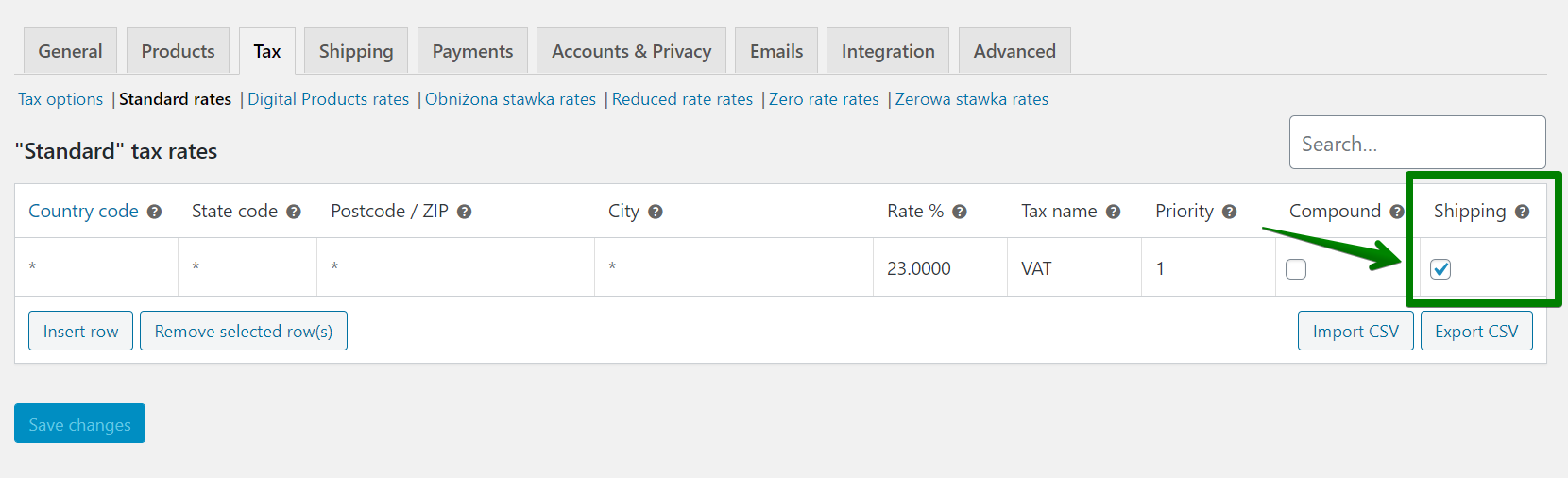 Flexible Shipping - Tax settings