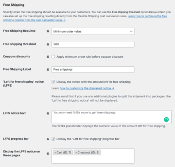 Flexible Shiping method and free shipping