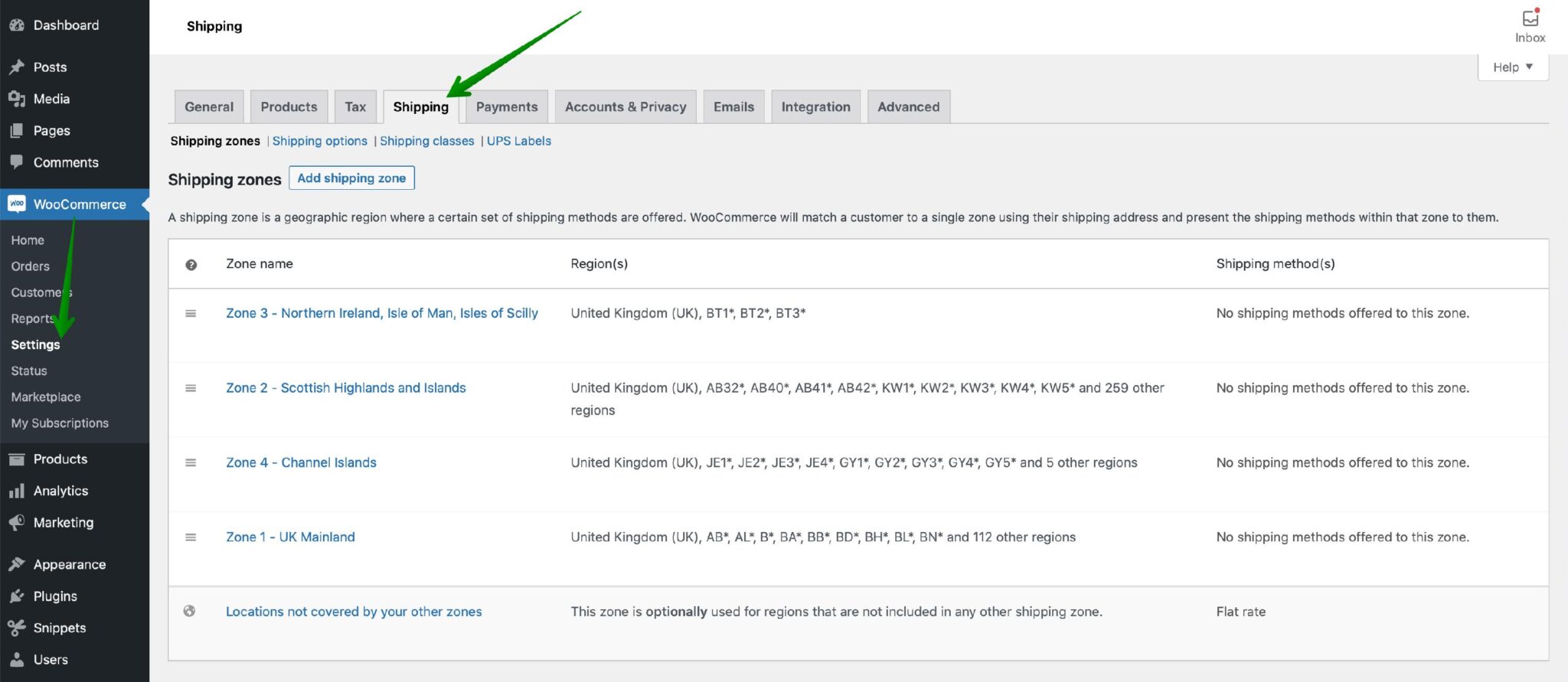 UPS Labels - Adding the UPS Flat Rate shipping method