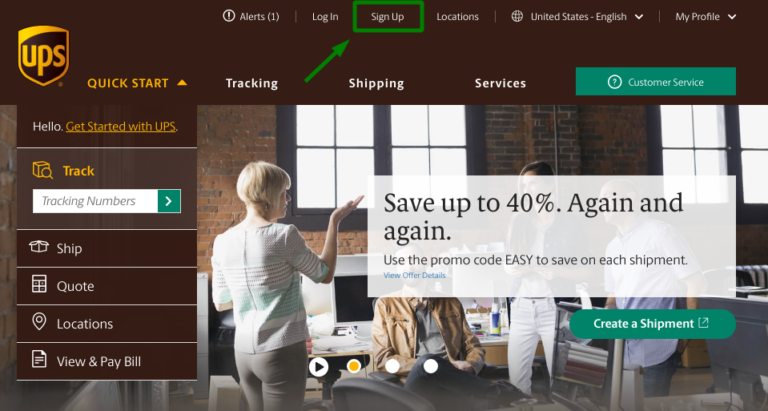 UPS - How to register an account?