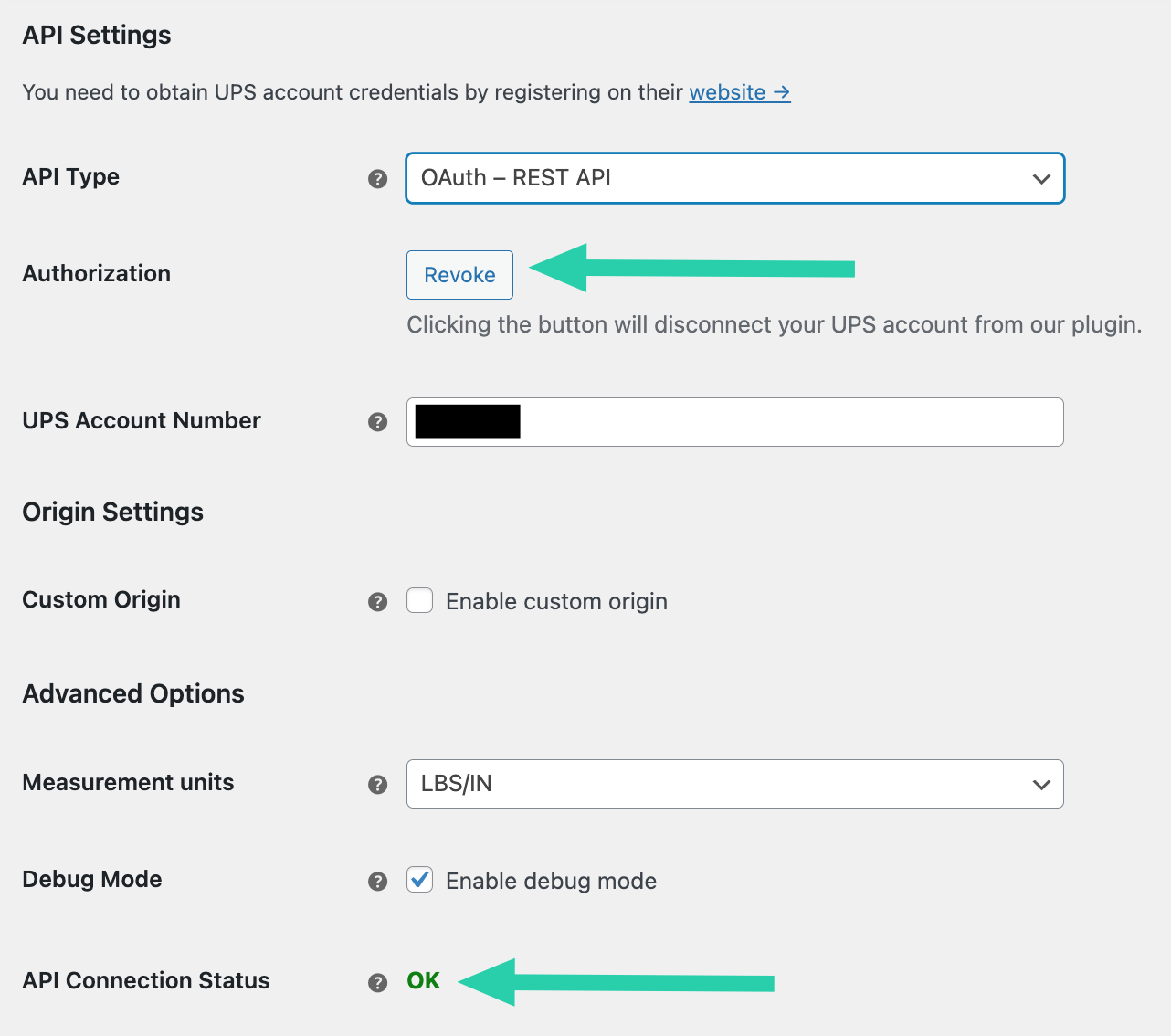 UPS - General Settings