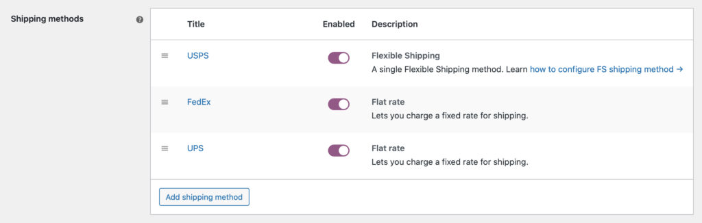 Conditional Shipping Methods - Usage examples