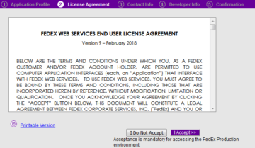 FedEx - How to get the API key?