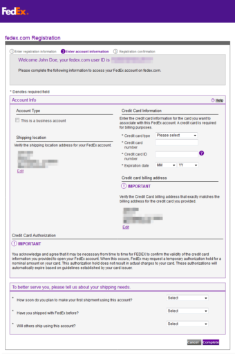 FedEx - How to create an account?
