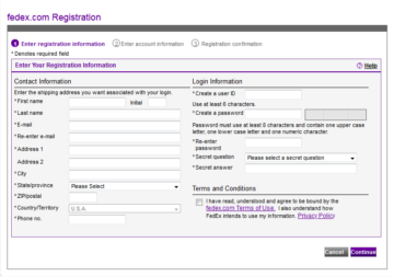 FedEx - How to create an account?