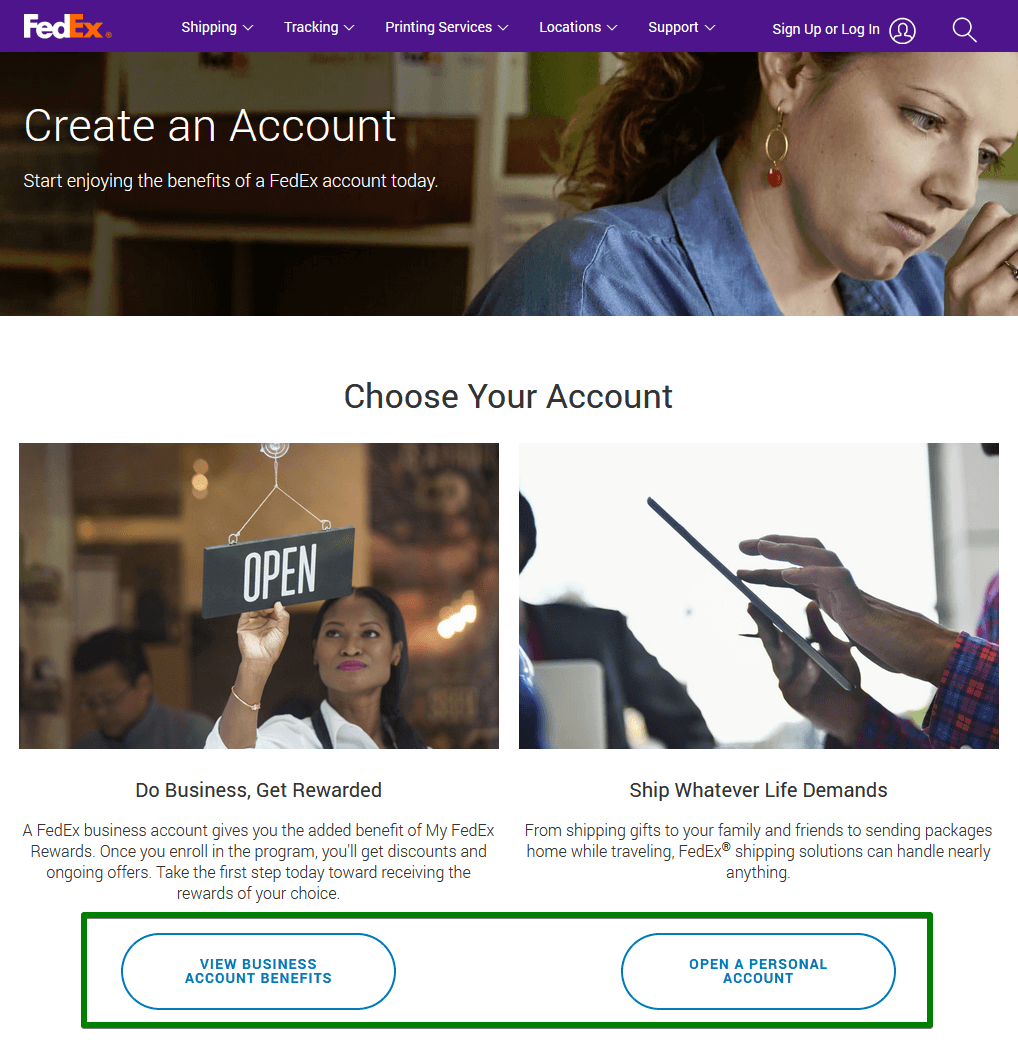 FedEx - How to create an account?